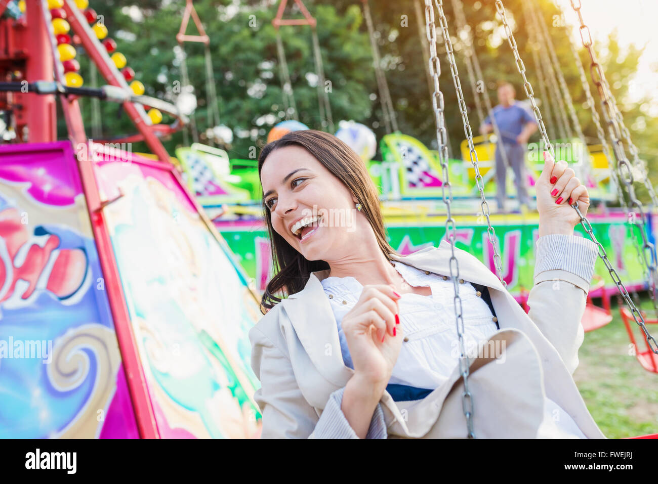 Swing ride amusement park hi-res stock photography and images - Alamy