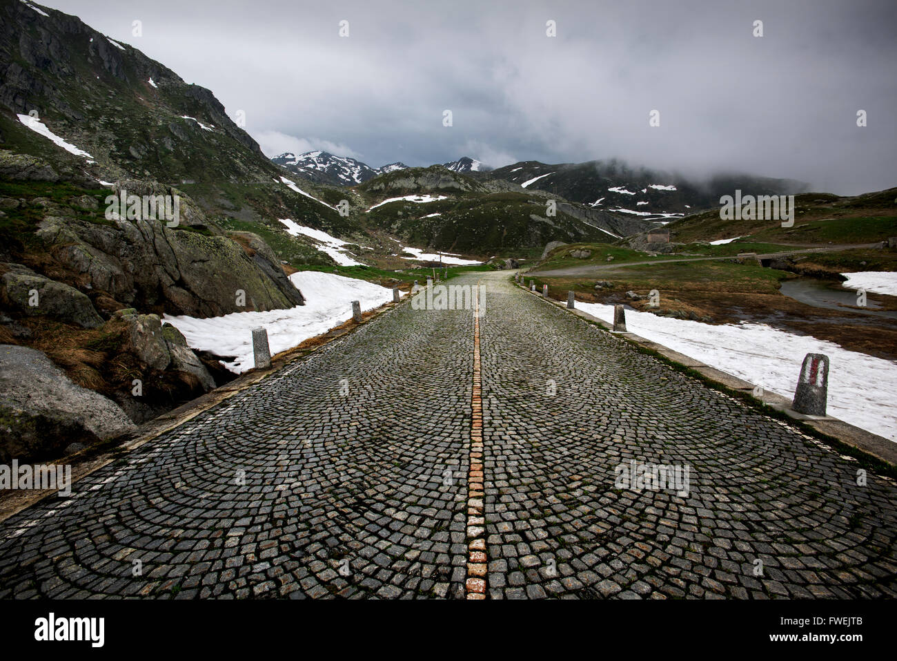 St Gotthard Pass, Switzerland. June 2015The St Gotthard Pass summit ...