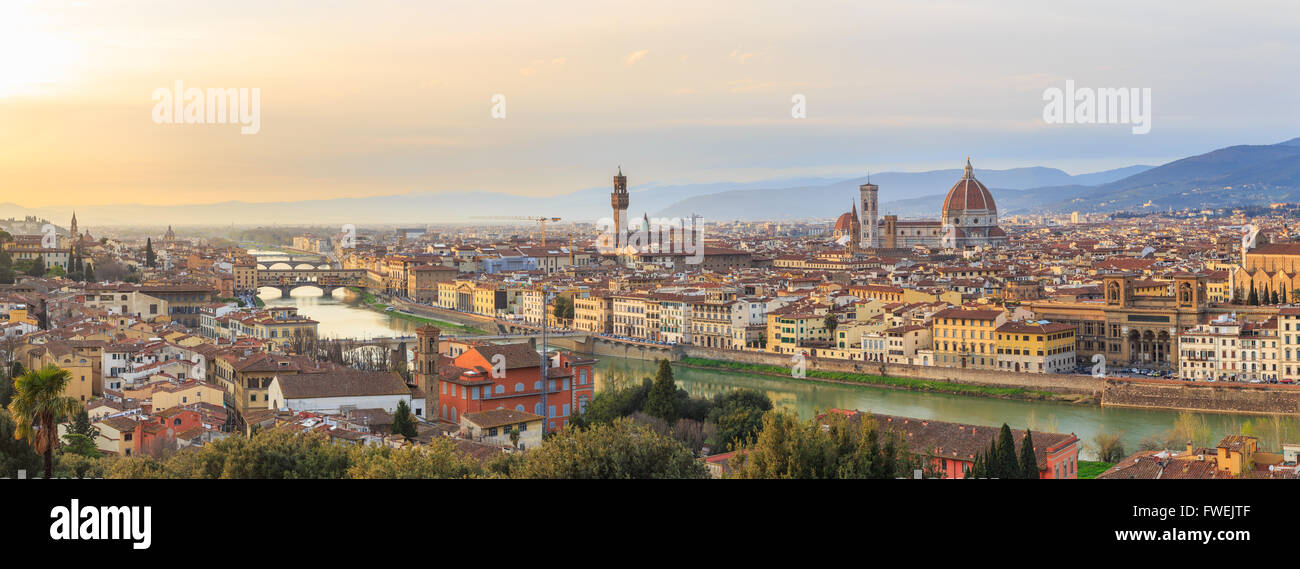 Sunset at Florence Stock Photo - Alamy
