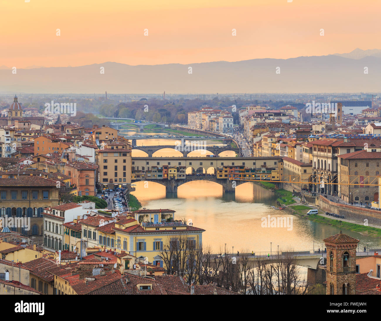 Sunset at Florence Stock Photo - Alamy