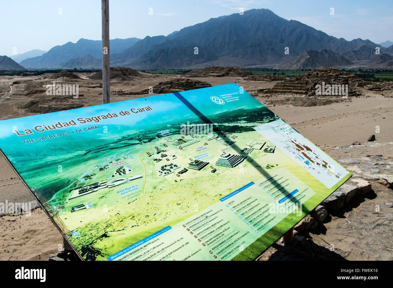 Archaeological zone of Caral ( 2600 BCE and 2000 BCE) . Supe valley ...