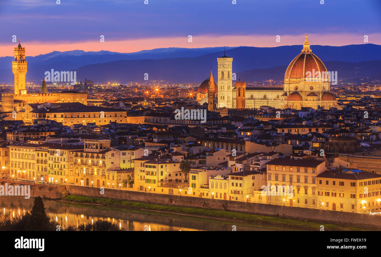 Sunset at Florence Stock Photo - Alamy