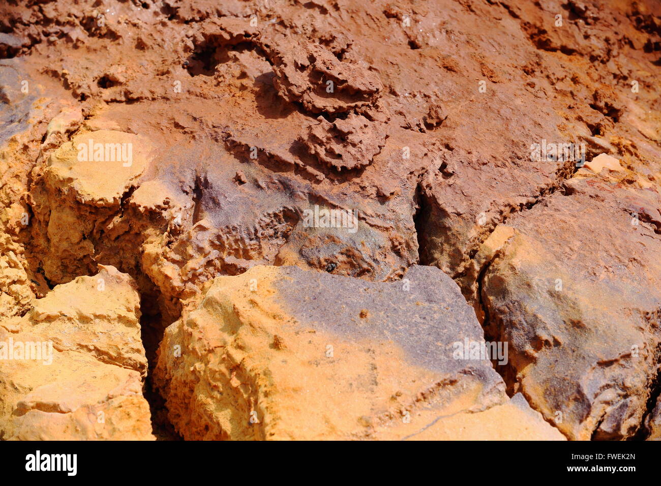 Dallol rising over Lake Karum-Assale. Deposits of sylvite -KCL ...