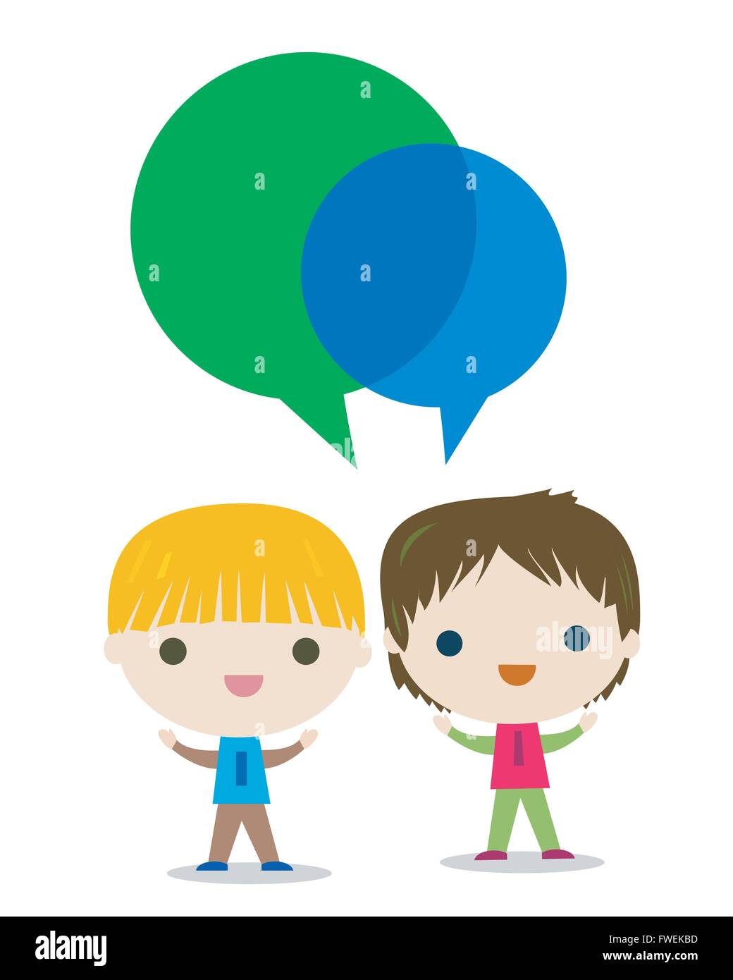 Children smiling boys Stock Vector Images - Alamy