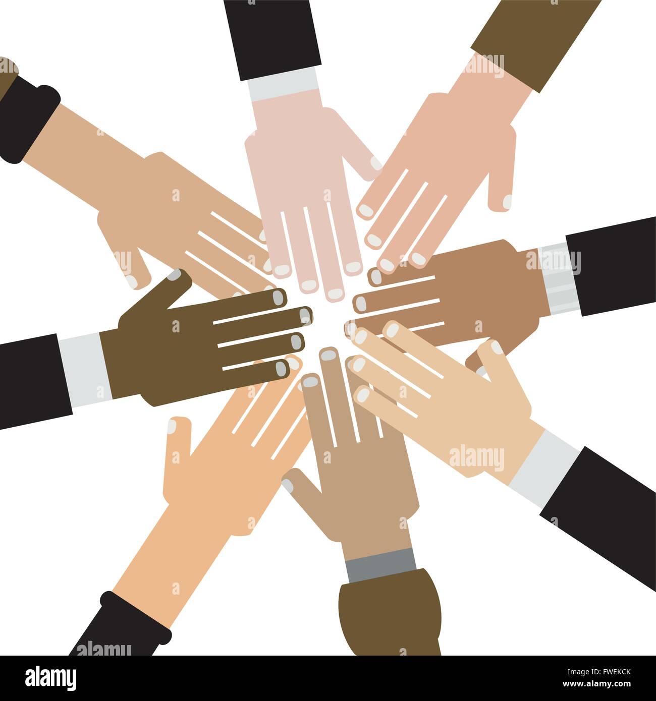 Together hands Stock Vector Images - Alamy