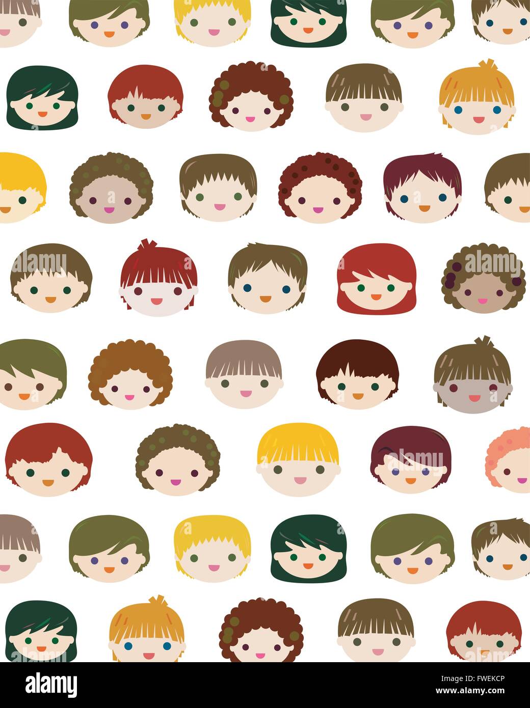 kids faces background Stock Vector Image & Art - Alamy