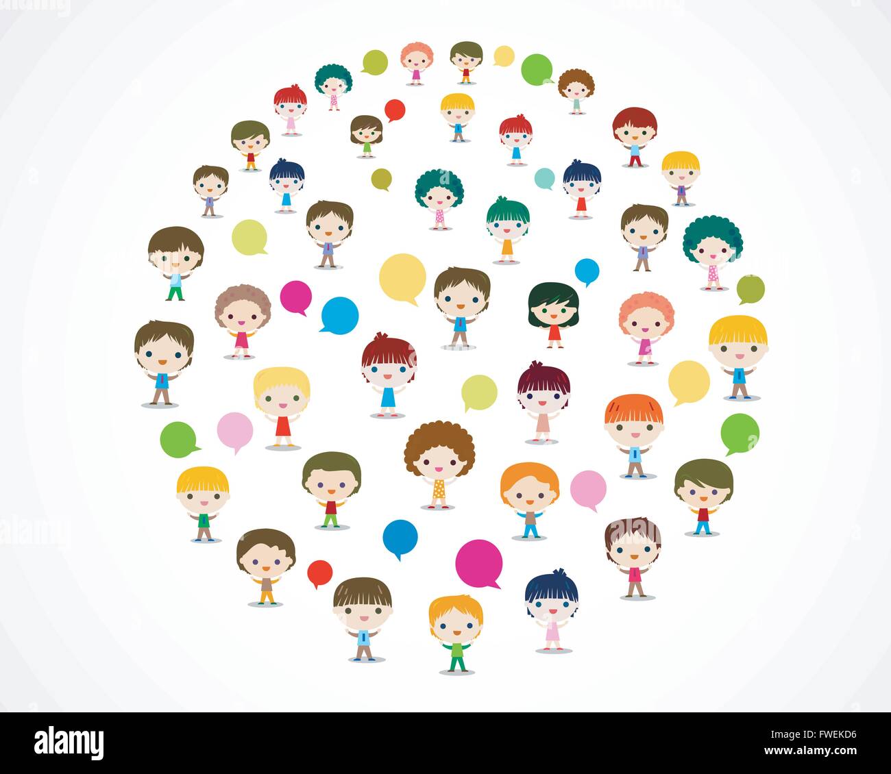 Group of girls talking Stock Vector Images - Alamy