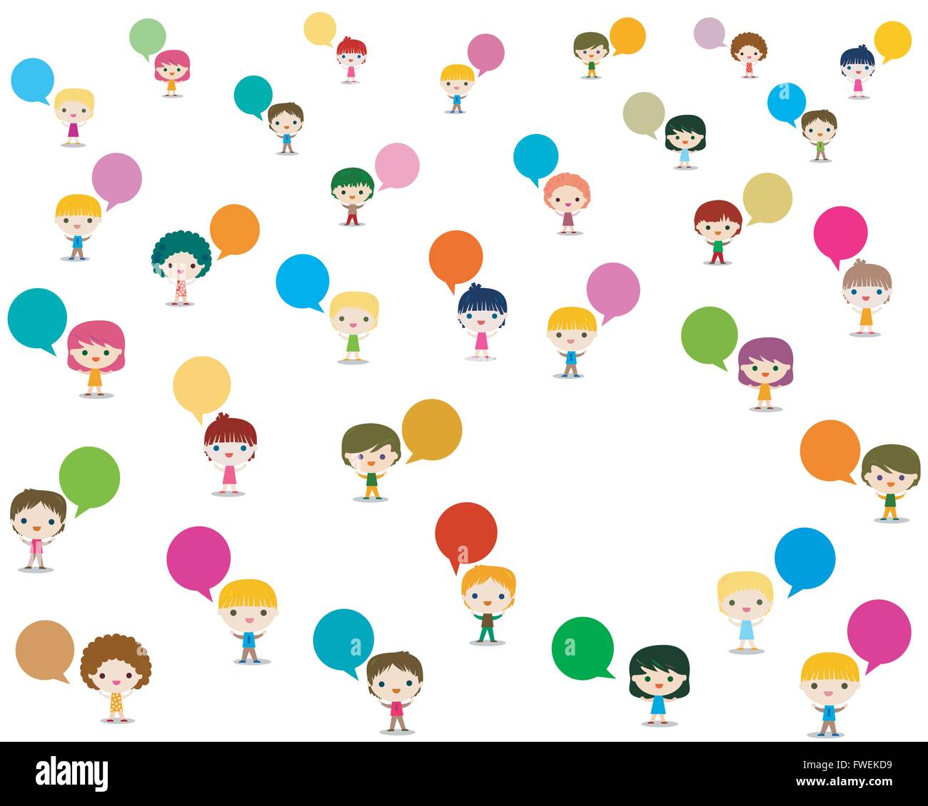 Kids happy faces fun Stock Vector Images - Alamy