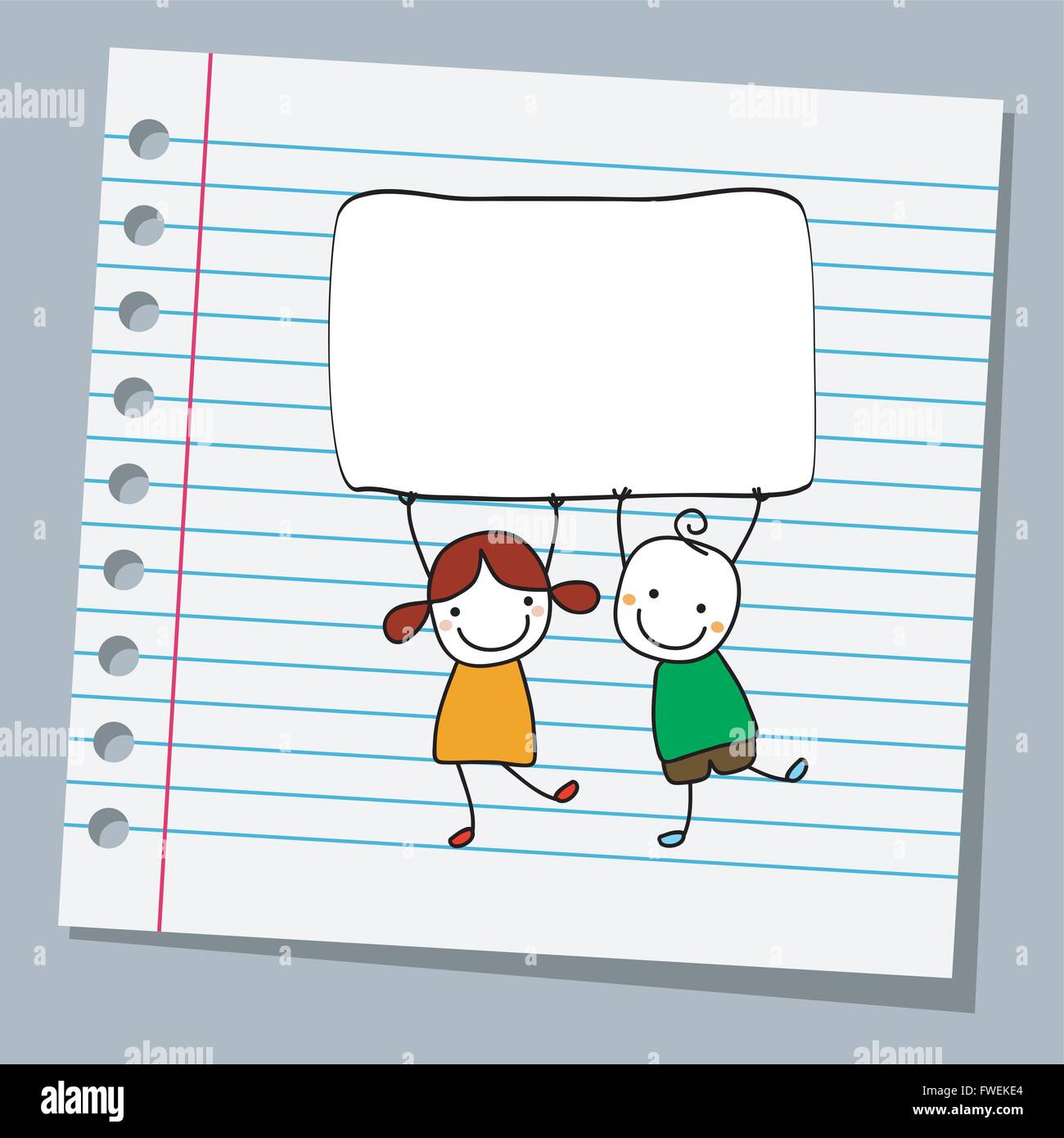 Cute happy kids playing Stock Vector Images - Alamy