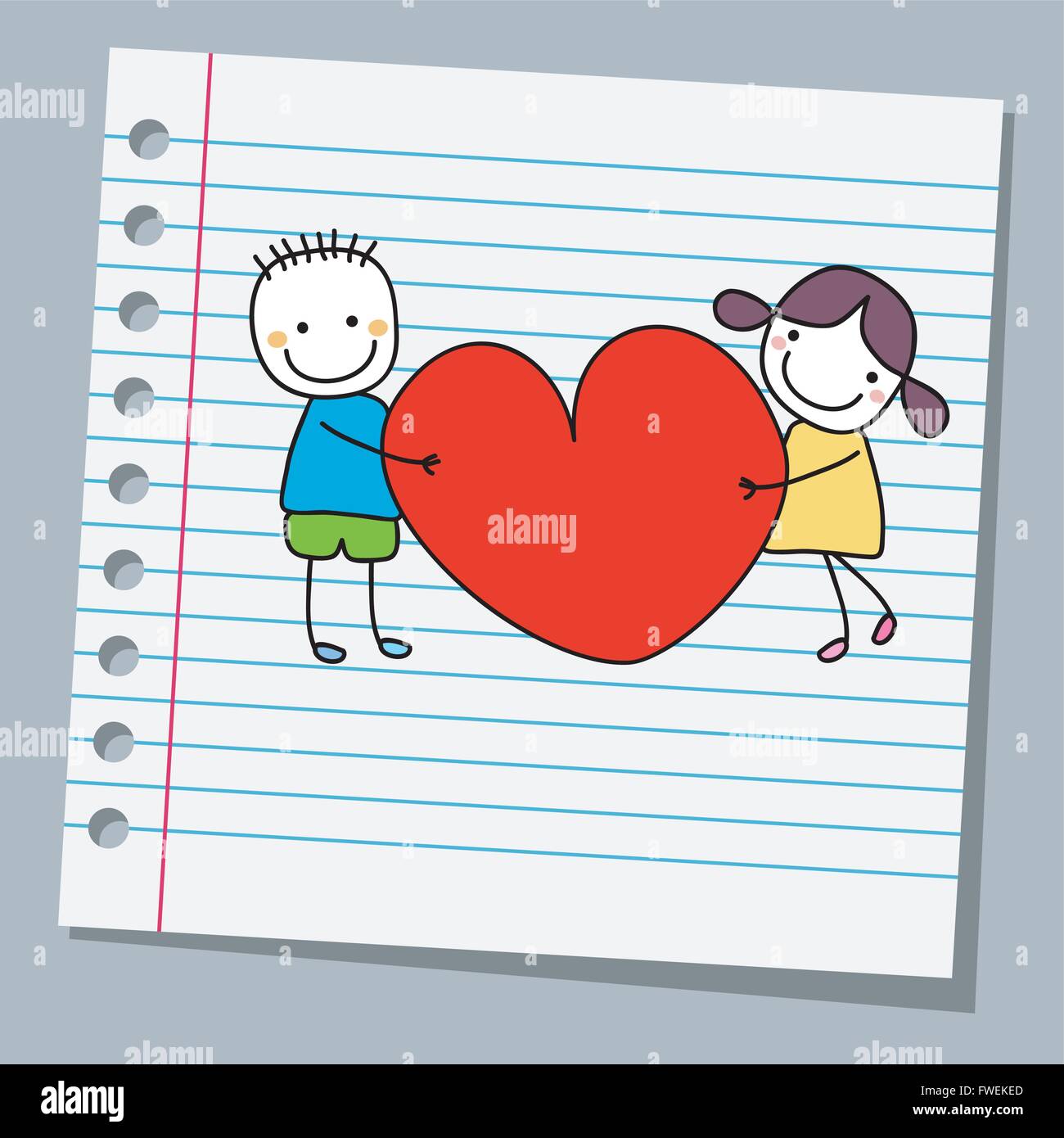 Happy funny school girl Stock Vector Images - Alamy