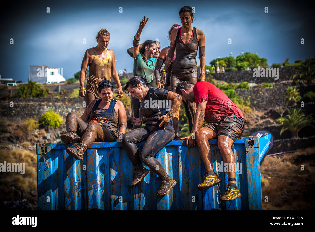 spartan race competition Stock Photo - Alamy