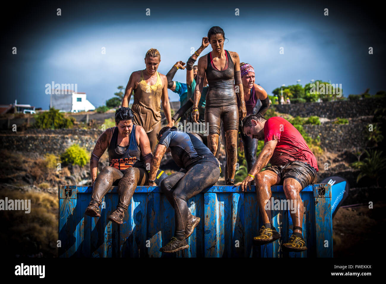 spartan race competition Stock Photo - Alamy