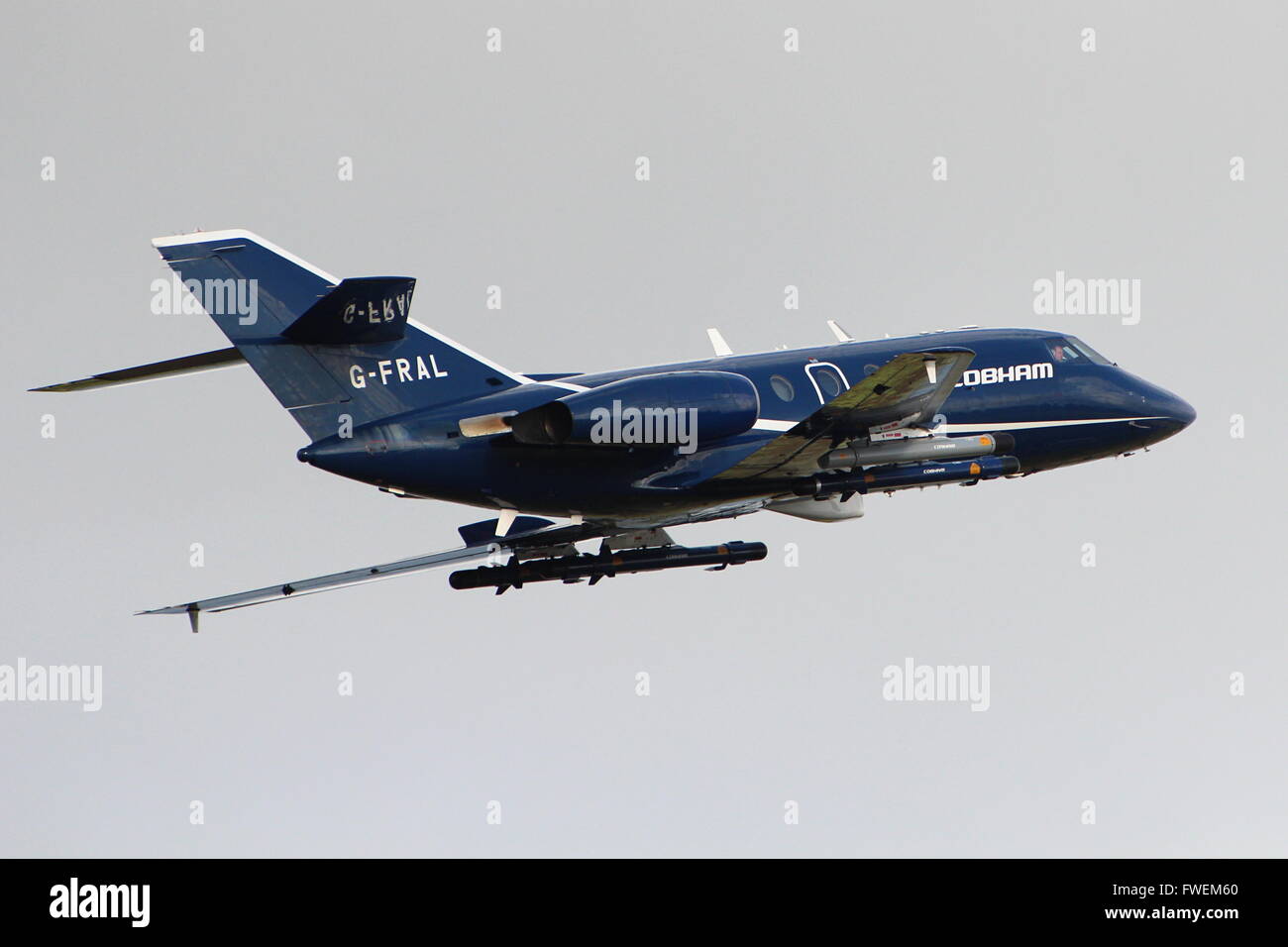 G-FRAL, a Dassault Falcon 20DC operated by Cobham, departs from ...