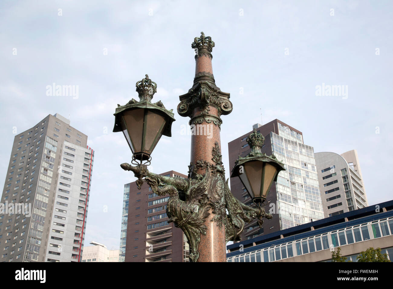 Bridge Lamppost in Rotterdam; Holland Stock Photo - Alamy