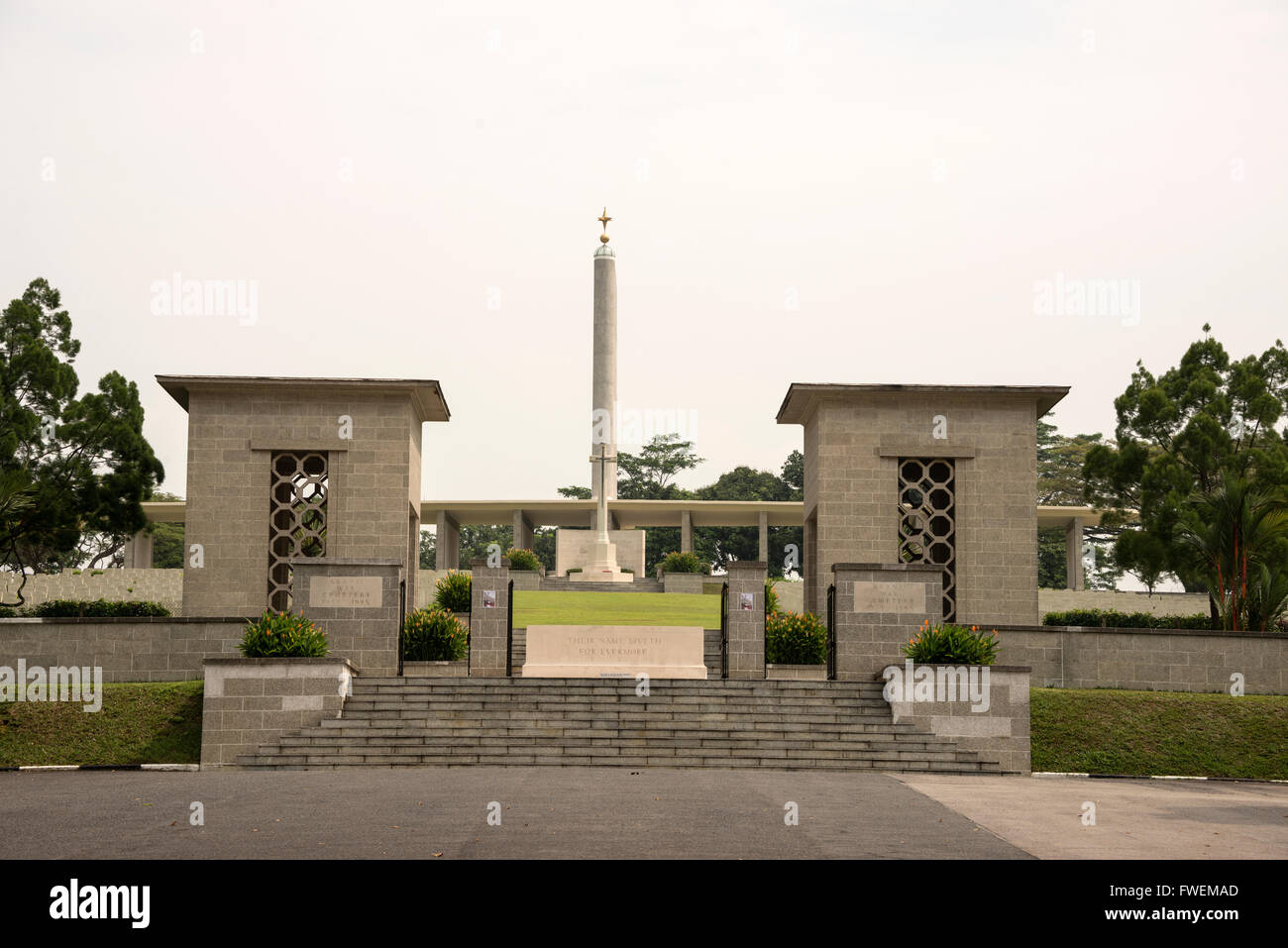 Kranji War Memorial and cemetery to allied forces during WW11 in the ...