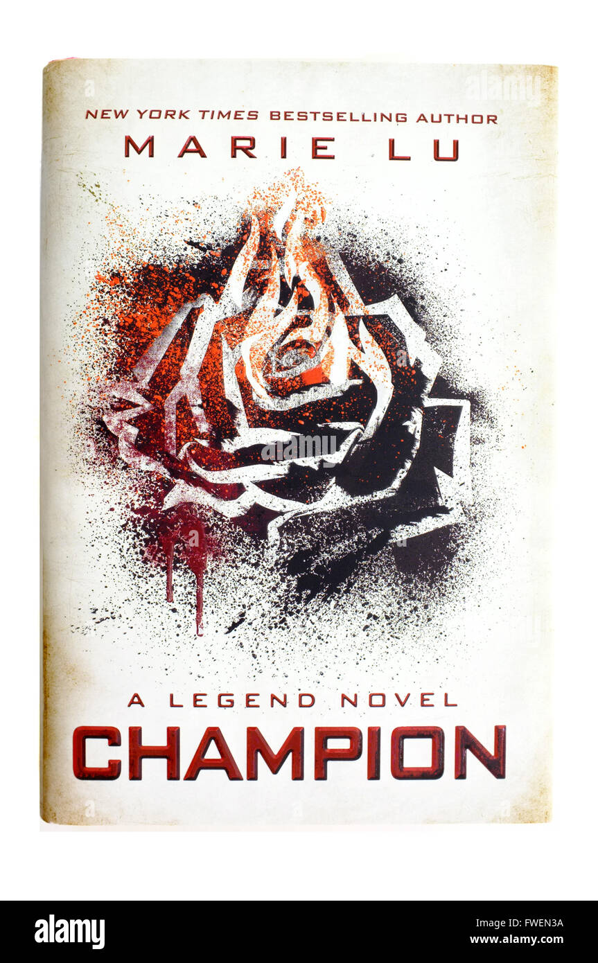 The front cover of Champion by Marie Lu photographed against a white ...
