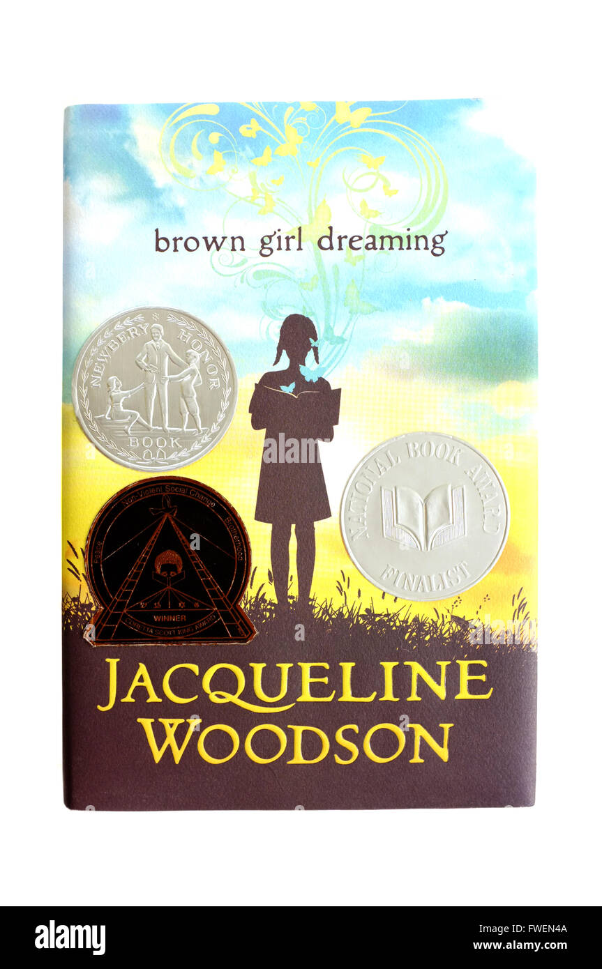 The front cover of Brown Girl Dreaming by Jacqueline Woodson ...