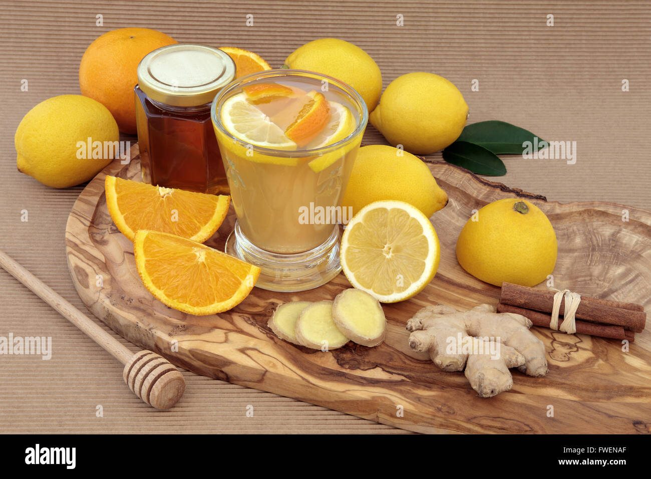 Vitamin c health remedy relief drink for cold and flu, with lemon and ...