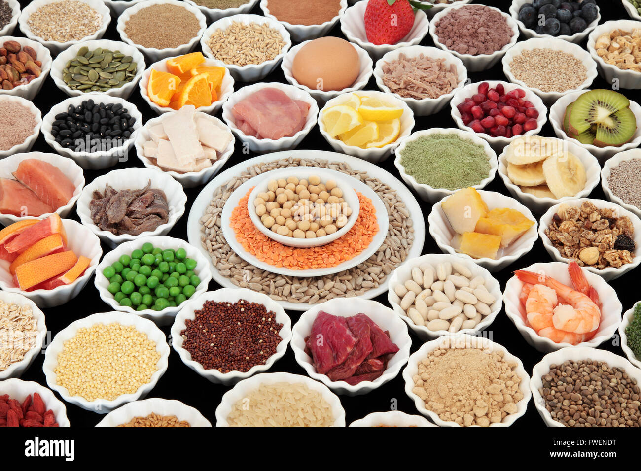 Large health and body building high protein super food Stock Photo - Alamy