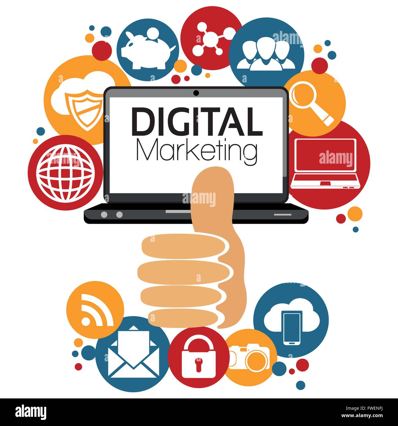 Illustration Graphic Vector Digital Marketing for different purpose ...
