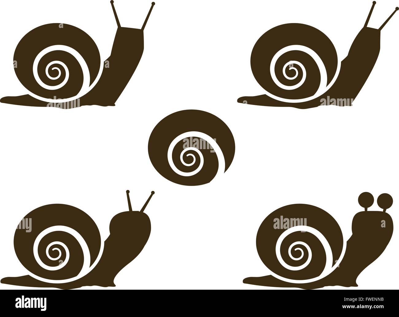 Set of Snail icon and signs, vector Stock Vector Image & Art - Alamy
