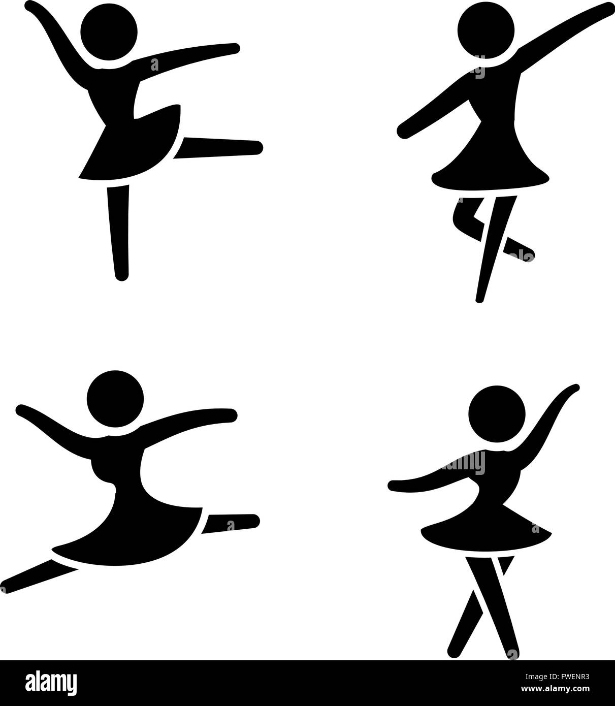 Ballerina silhouette vector vectors hi-res stock photography and images ...