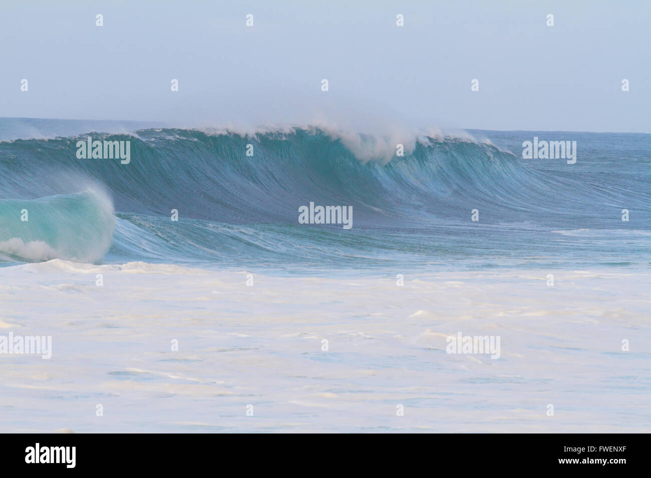 These huge waves with hollow barrels break off the north shore of Oahu ...