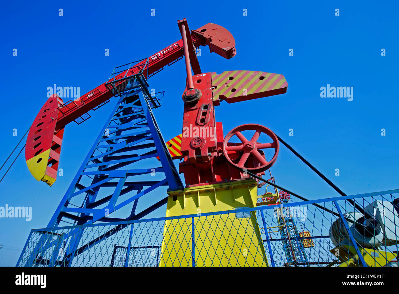 Oil pump, oil industry equipment Stock Photo - Alamy