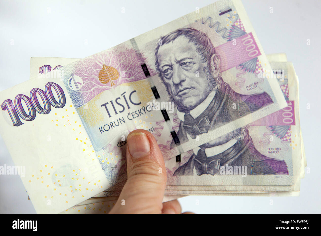 Czech money, Czech banknotes, Czech paper money Czech currency Stock ...