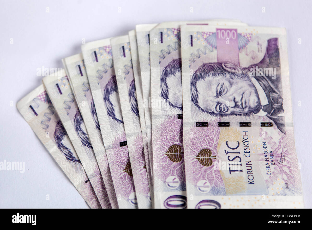 Czech money, Czech banknotes, Czech paper money Stock Photo - Alamy