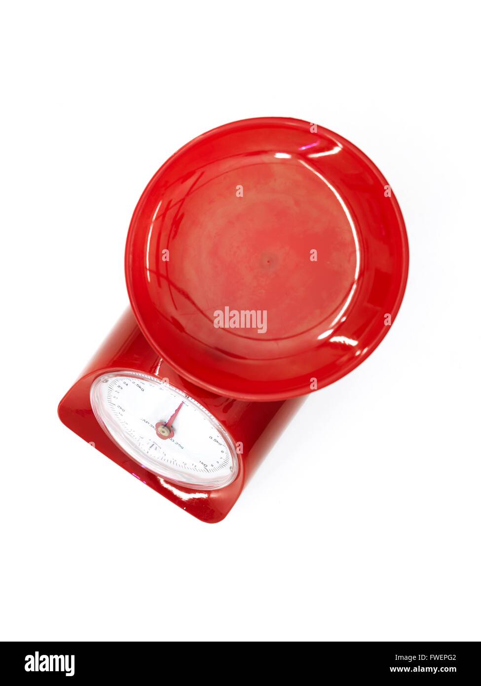 A studio photo of a set of kitchen food scales Stock Photo - Alamy