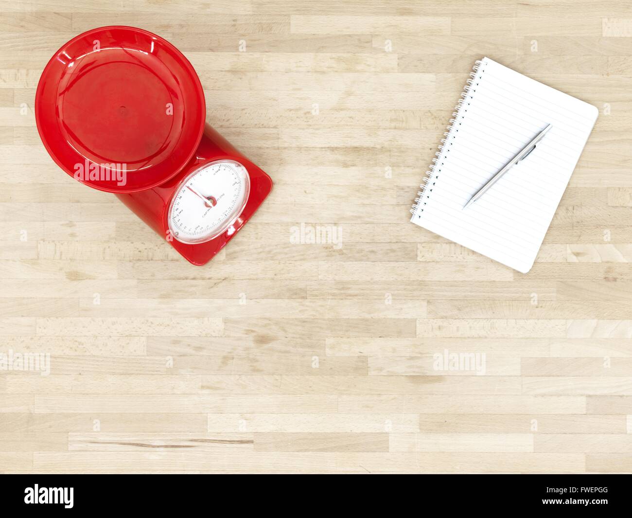 A studio photo of a set of kitchen food scales Stock Photo - Alamy