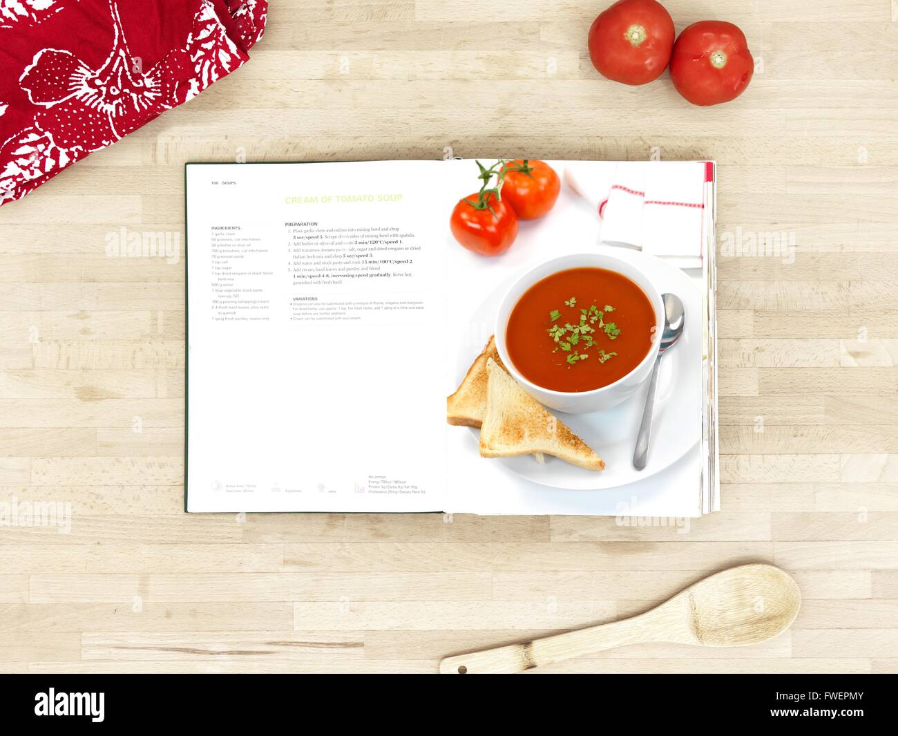 A studio photo of a cook book Stock Photo - Alamy