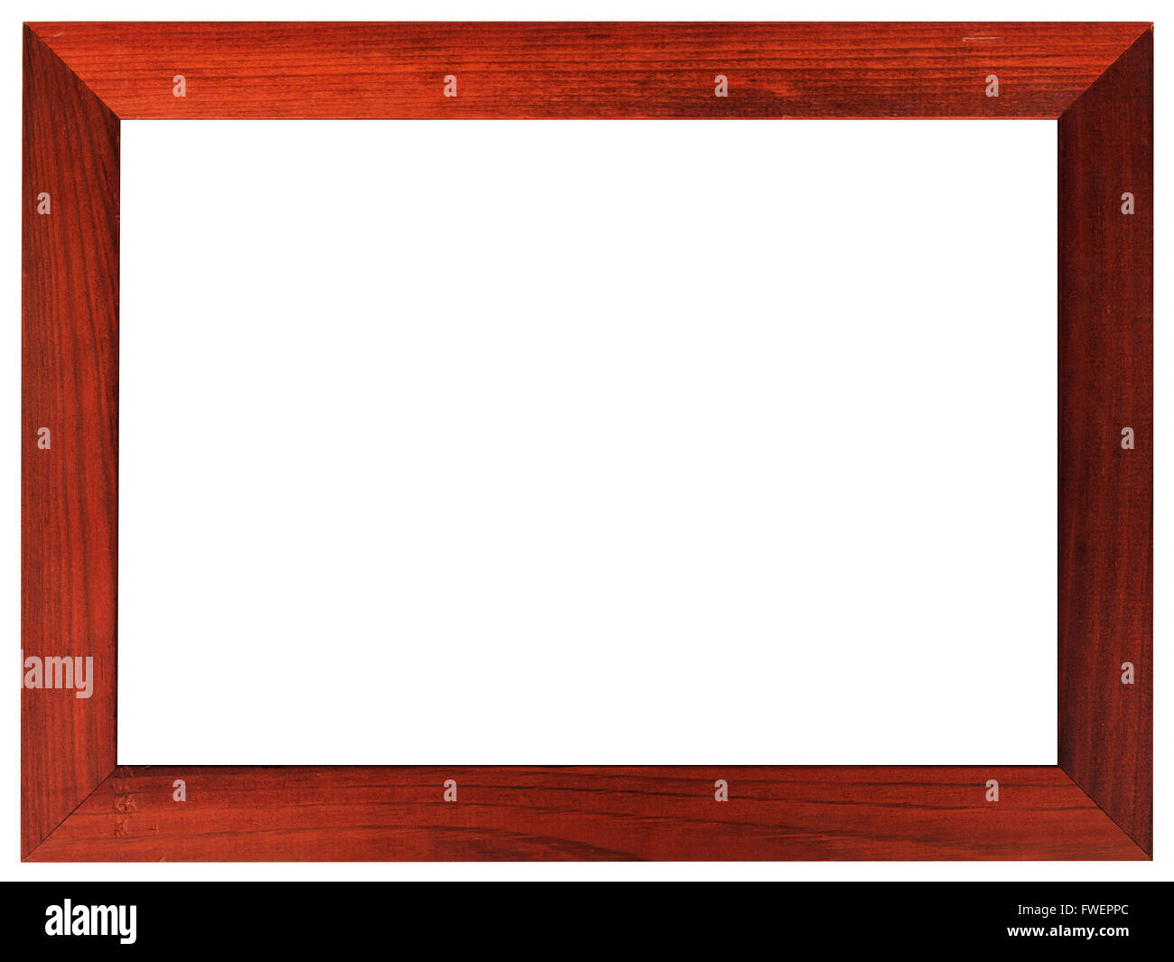Mahogany picture frame isolated on white color Stock Photo - Alamy