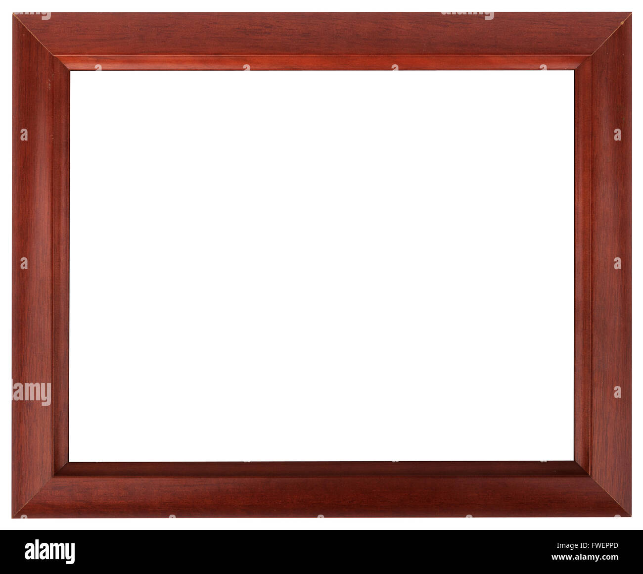 Mahogany picture frame isolated on white color Stock Photo - Alamy