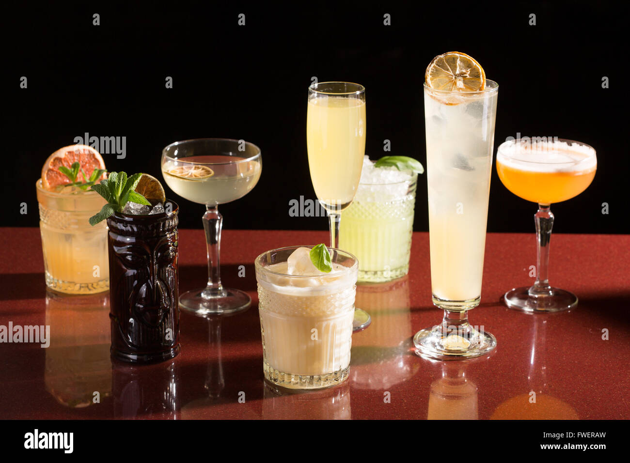 set of different cocktails Stock Photo - Alamy