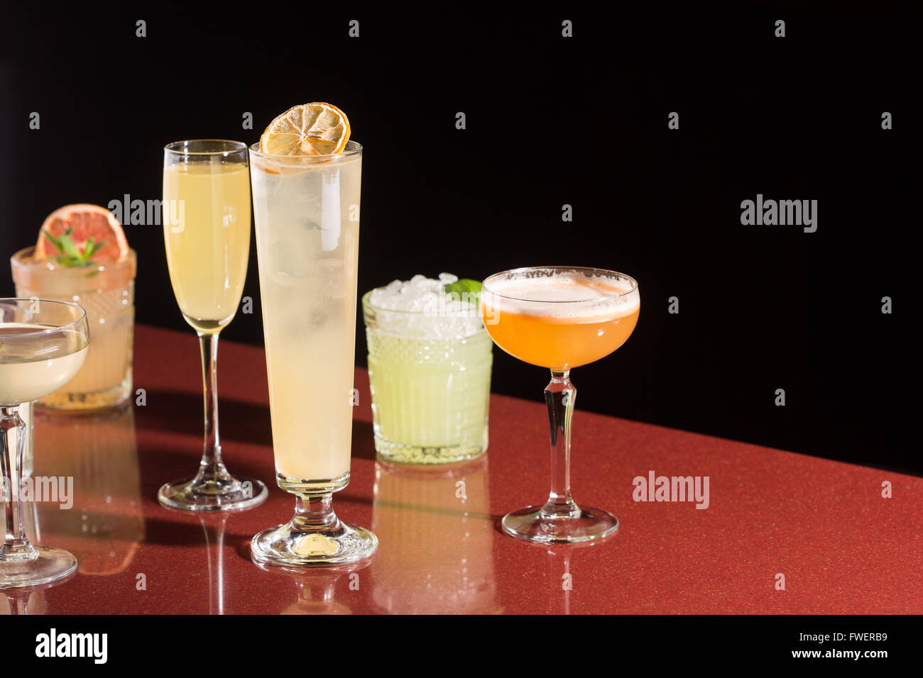 set of different cocktails Stock Photo - Alamy