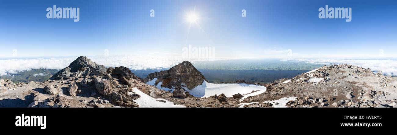 At the summit of Mt Taranaki, North Island, New Zealand Stock Photo - Alamy