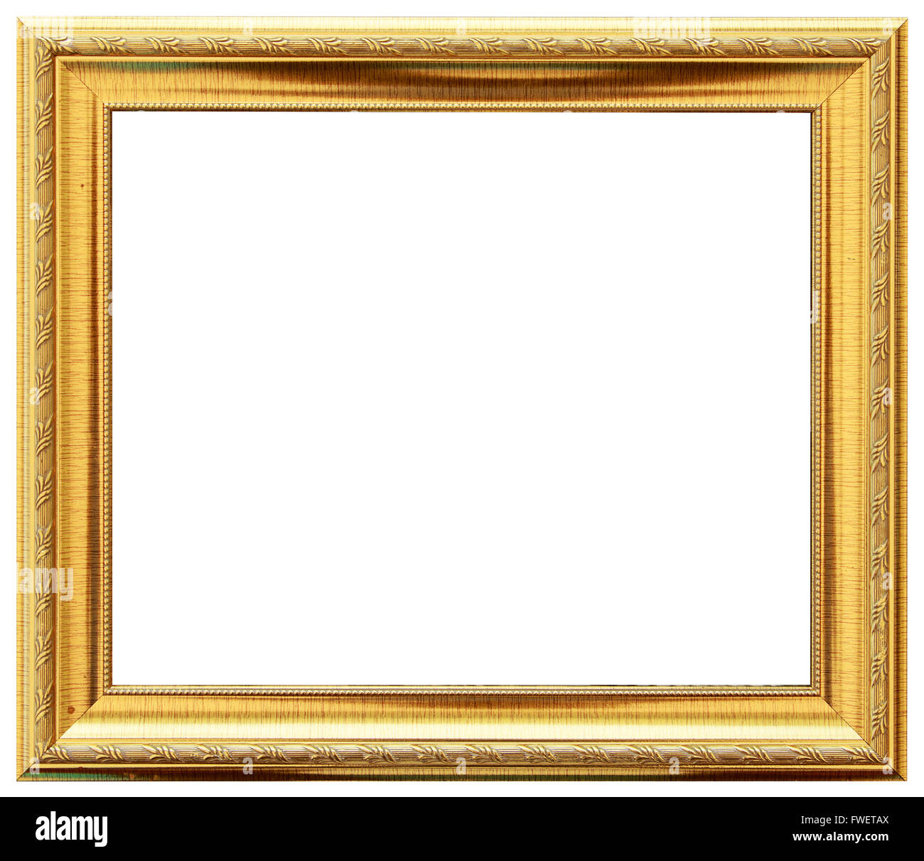 Wood vintage frame isolated on white. Wood frame simple design Stock ...