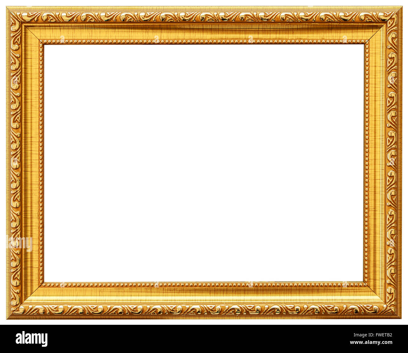 Wood vintage frame isolated on white. Wood frame simple design Stock ...