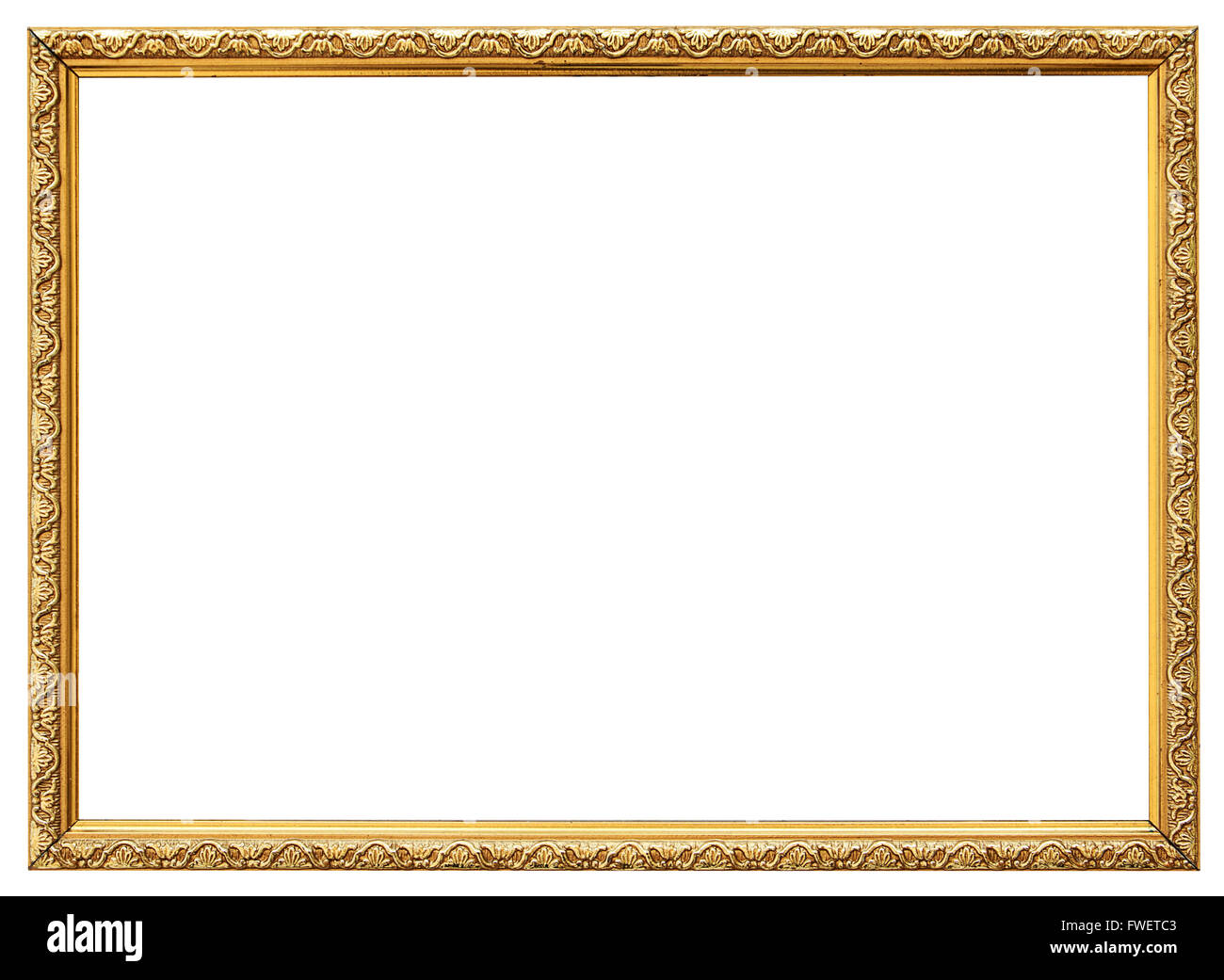 Wood vintage frame isolated on white. Wood frame simple design Stock ...