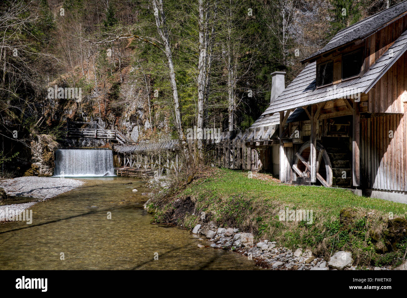 Water powered sawmill hi-res stock photography and images - Alamy