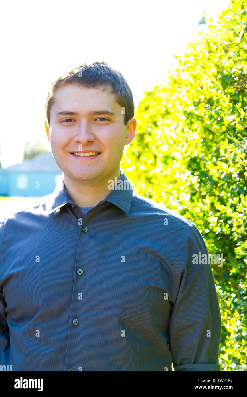 A college student business professional is photographed outside with ...