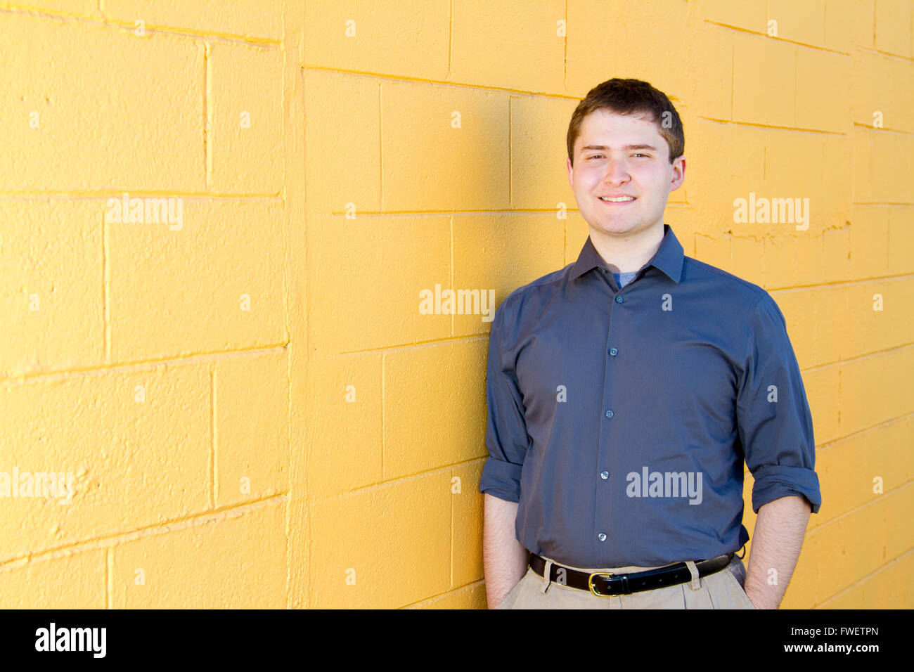 A college student business professional is photographed outside with ...