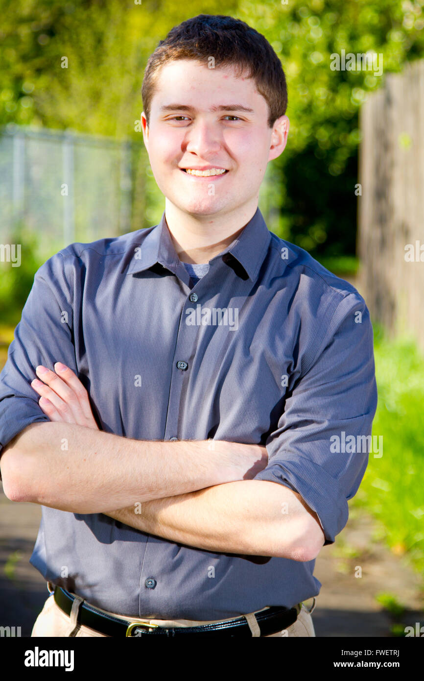 A college student business professional is photographed outside with ...