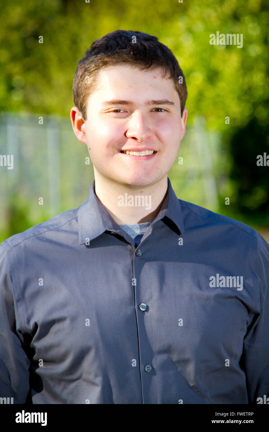A college student business professional is photographed outside with ...