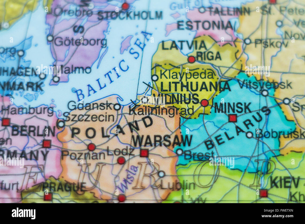 Lithuania political map capital vilnius hi-res stock photography and ...