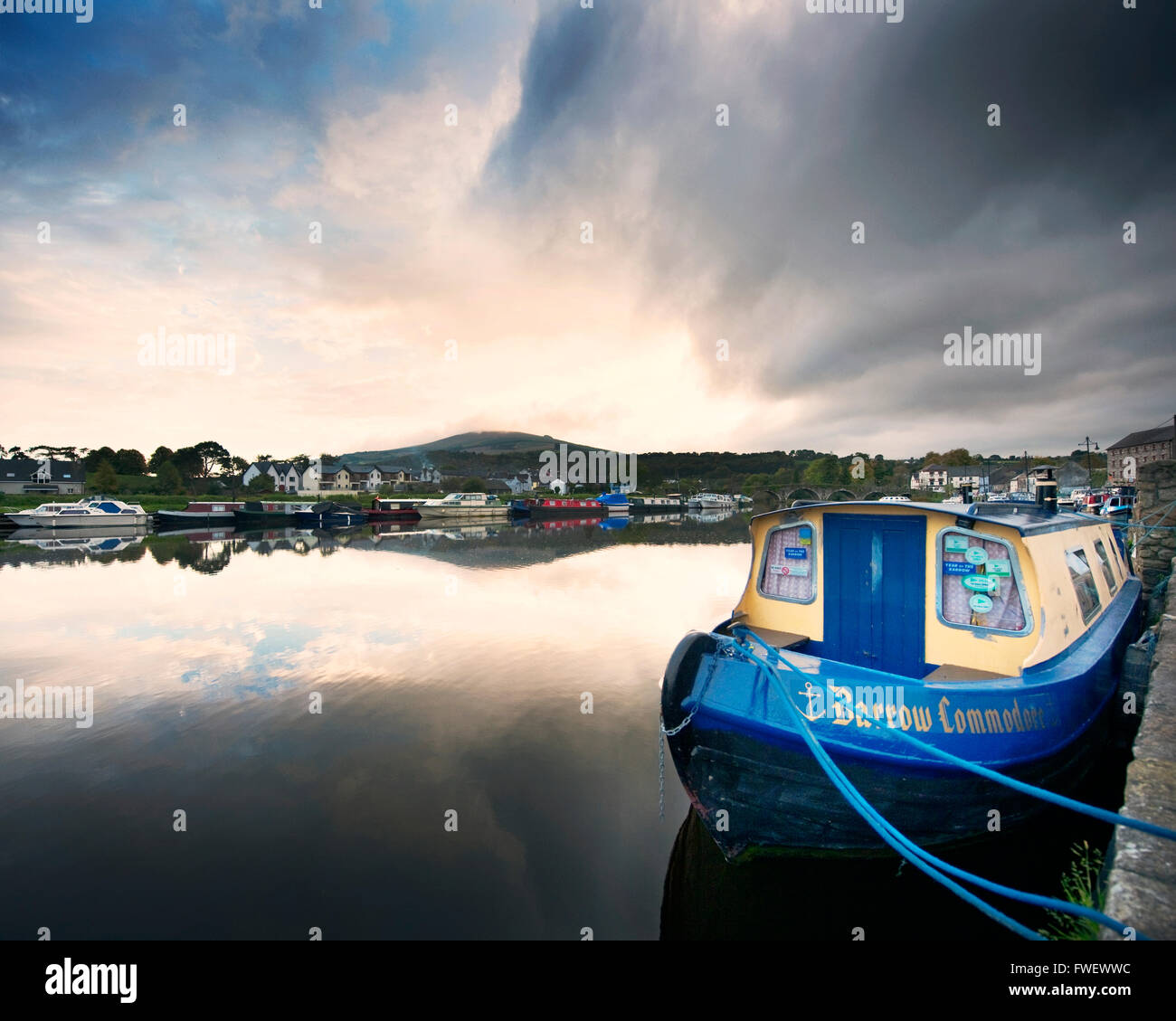 The town of Graignamanagh on the River Barrow, Co Kilkenny, Republic of ...