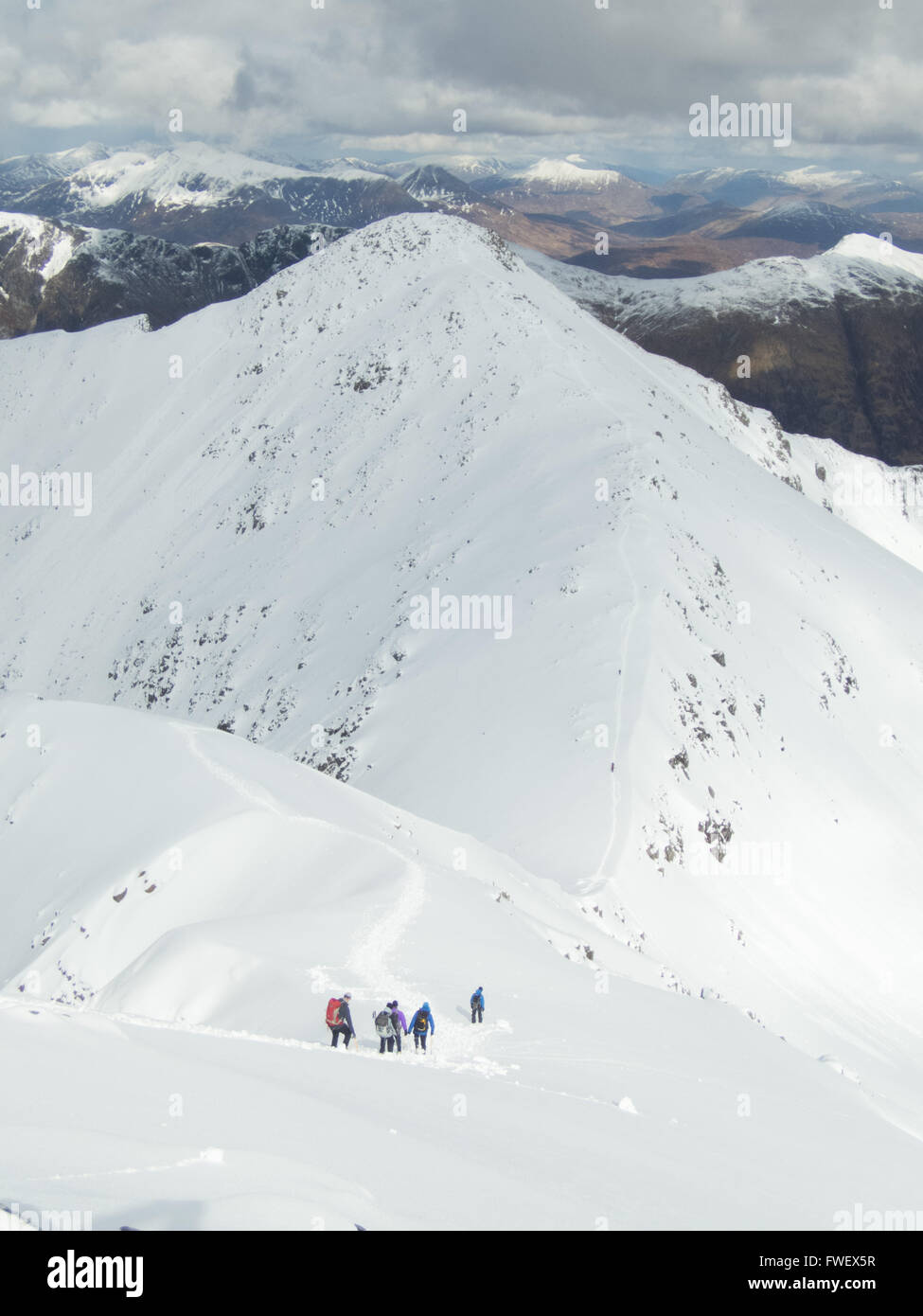 Winter walking on Bidean nam Bian in Glencoe, Scottish Highlands ...