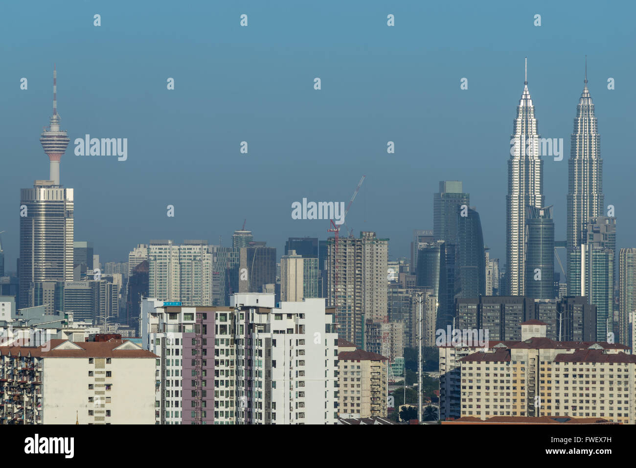 Kuala Lumpur, the capital of Malaysia. Its modern skyline is dominated ...